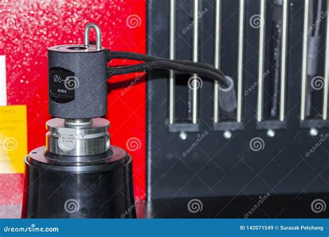 Tool Setting On Tool Presetter Machine For Cnc Machining Center Stock Image Image Of