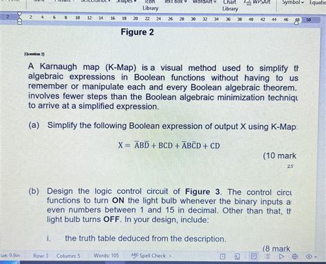 Solved Figure 2 Question 2 A Karnaugh Map K Map Is A Chegg