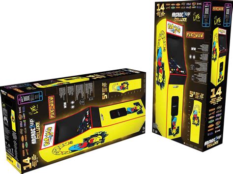 Arcade1up Pac Man Deluxe Arcade Machine Yellow Pac A 302111 Best Buy