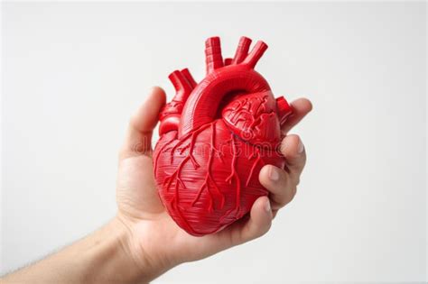 3d Printed Human Heart Held By Doctor Innovative Medical Concept