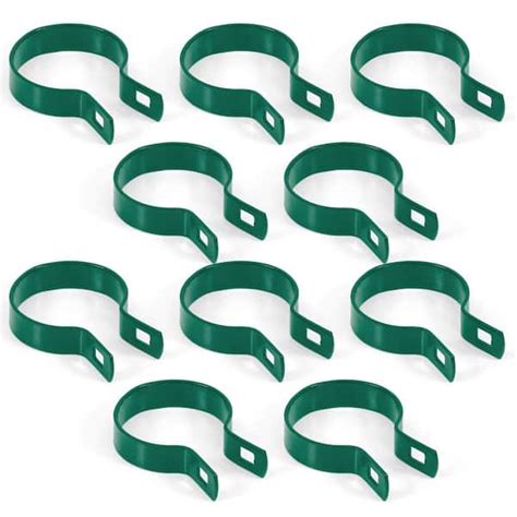 Fencer Wire 2 3 8 In Chain Link Fence Green Galvanized Steel Brace Band With Bolt And Nut Pack
