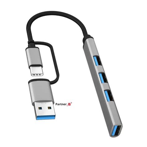 Jual Usb Hub Usb A Type C To 4 Port Usb A 30 5gbps Aluminium Usb