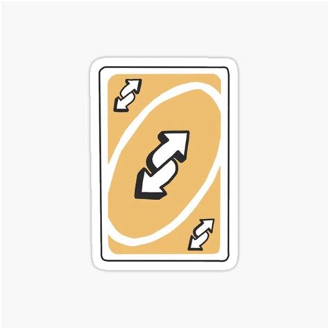 Yellow Uno Reverse Sticker By Artgratiaash Redbubble