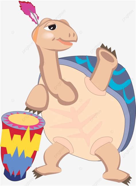 Drummer Turtle Musical Instrument Cute Turtle Vector Musical