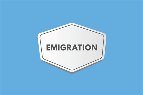 Emigration Text Button Emigration Sign Icon Label Sticker Web Buttons 23477945 Vector Art At