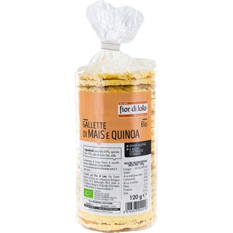 Gallette Mais E Quinoa FIOR DI LOTO Agricoltura Biologica Prontuario