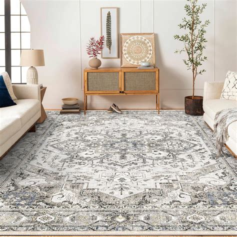 Hiloruug Washable Area Rug 8x10 Living Room Farmhouse