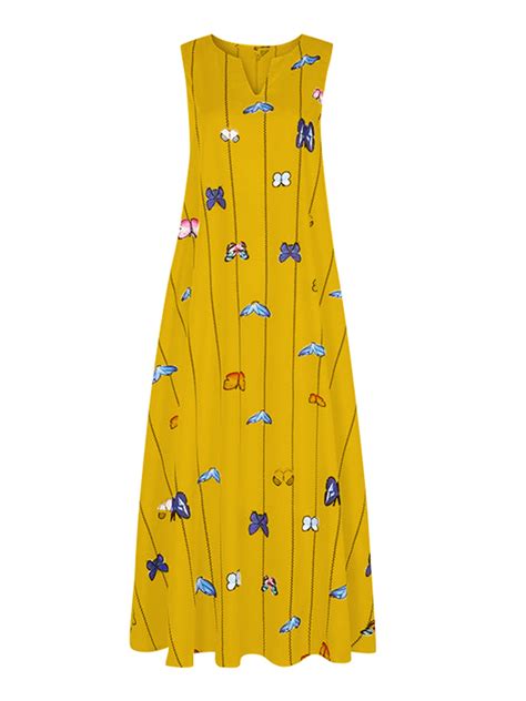 Frontwalk Womens Sleeveless Pockets V Neck Long Maxi Dress Casual