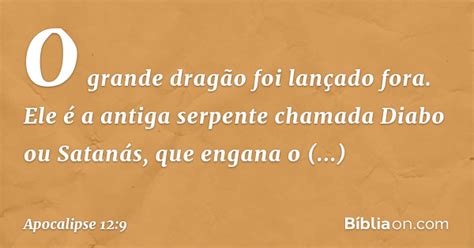 Apocalipse O dragão a antiga serpente Bíblia