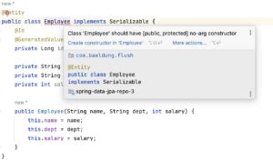 Need For Default Constructor In JPA Entities Baeldung