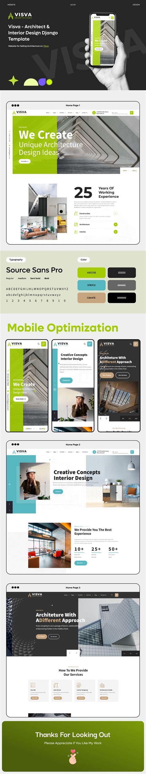 Visva Architect And Interior Design Django Template In 2024 Architect