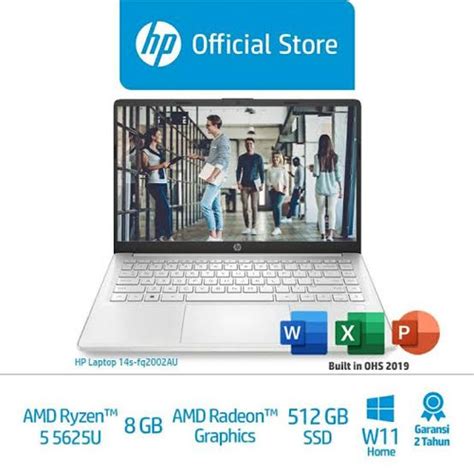 Jual LAPTOP HP 14S FQ2002AU - RYZEN 5 5625U 8GB 512GB SSD IPS WIN11 ...