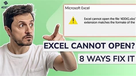 2023 8 Ways To Solve Excel Cannot Open Because The File Format Or File Extension Is Not Valid