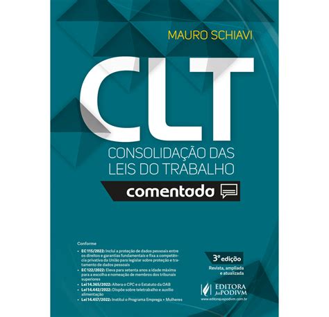 Livro Consolidação Das Leis Do Trabalho Comentada