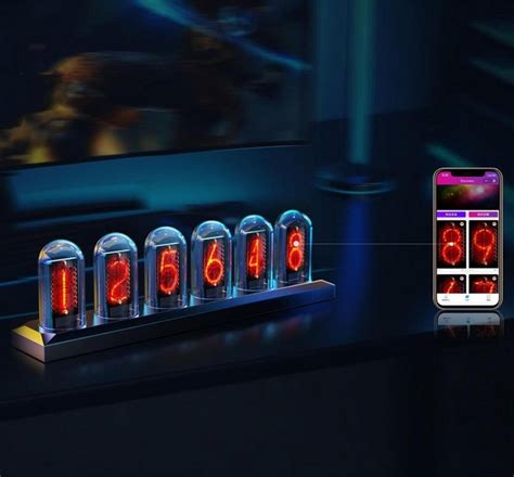 Autolock Wecker Rgb Tischuhrvintage Digitaler Weckerled Nixie Uhrrgb