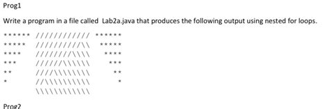 Solved Java Write A Nested Loop For The Following And It Chegg