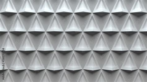 3d Abstract Background With Repeating Pyramid Forms Stock Illustration