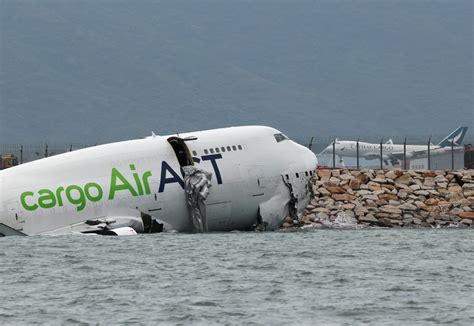 Cargo Plane Slides Off Runway In Hong Kong Media Reports Two Dead