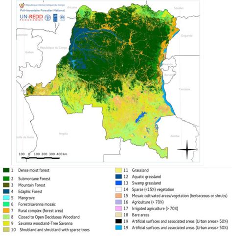 Map Of Forest Stratification The Drc Source Verhegghen Et Al 2012