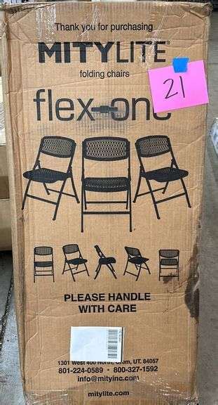 4 Mity Lite Folding Chairs In Box Earls Auction Company