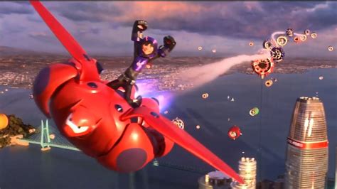 Baymax And Hiro Flying