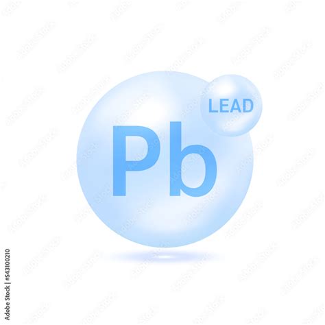 Lead Molecule Models Blue Ecology And Biochemistry Concept Isolated Spheres On White