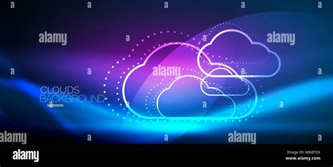 Vector Cloud Computing Storage Concept Vector Blue Cloud Computing