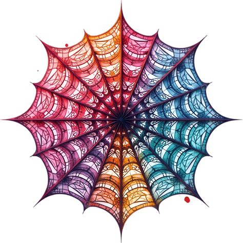 Halloween Spider Web In Watercolor Clipart Illustration Halloween