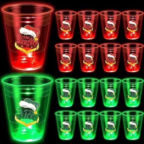 Amazon Ziliny 100 Pcs Christmas Party Cups Christmas Cups LED