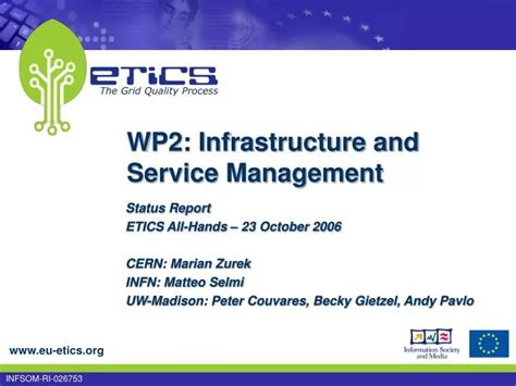 Ppt Wp2 Infrastructure And Service Management Powerpoint