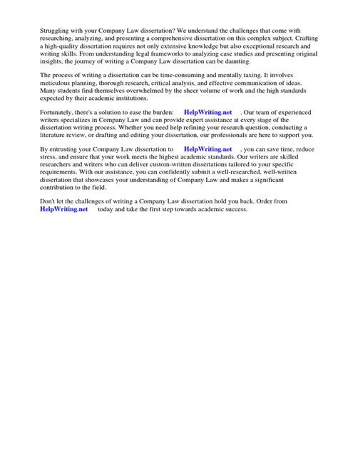 Company Law Dissertation Pdf Pdf Thesis Justice