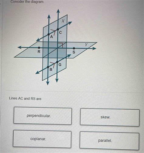 Solved Consider The Diagram Lines Ac And Rs Are Perpendicular Skew