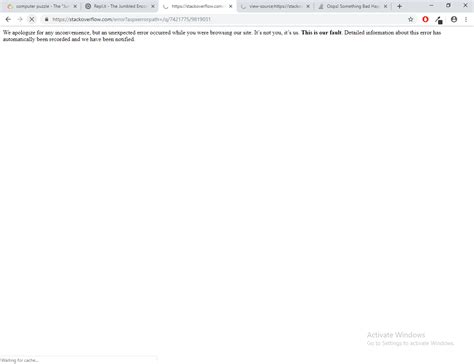 Oops Something Bad Happened SO Questions Outage Meta Stack Overflow