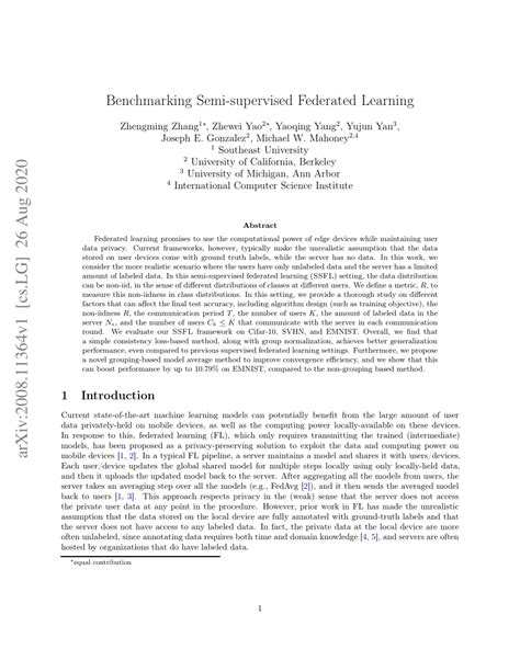 Pdf Benchmarking Semi Supervised Federated Learning