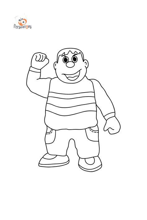 Mewarnai Gambar Doraemon Gian Big G Online Dan Cetak Gratis
