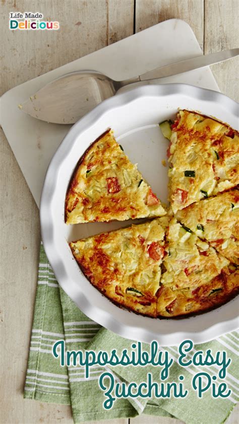Impossibly Easy Zucchini Pie Recipe Zucchini Recipes Dessert