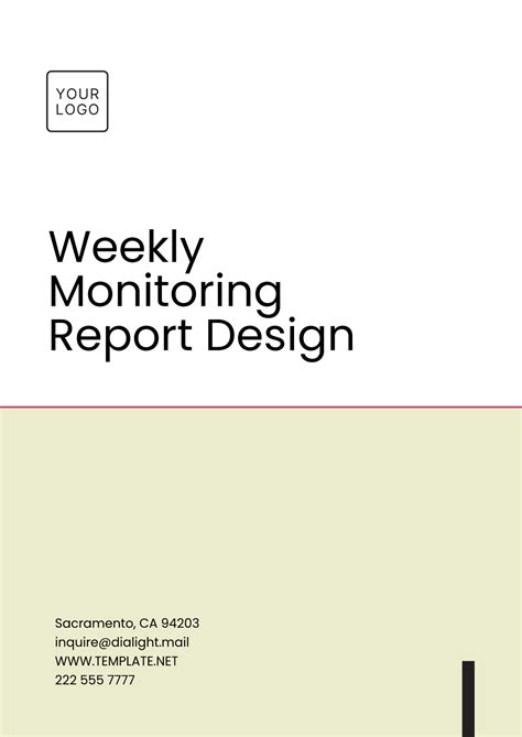 Free Weekly Performance Report Template To Edit Online