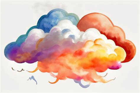 Premium AI Image A Group Of Colorful Clouds Floating In The Air