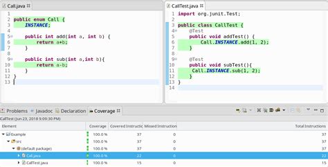 Eclemma Coverage Issue For A Method In An Enum Class Stack Overflow