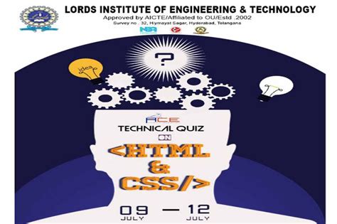A Technical Quiz On Html And Css Lords Institute Of Engineering And