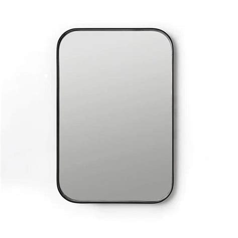 Deep Frame Rounded Rectangle Mirror White Black Elevenpast
