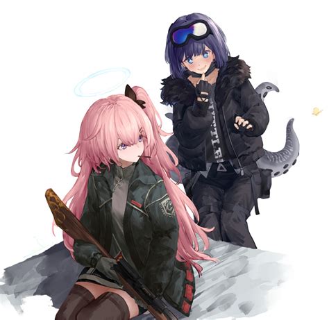 Safebooru 2girls D Absurdres Ambriel Arknights Andreana Arknights