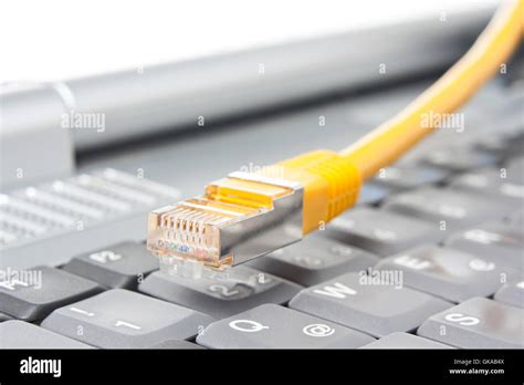 Computer On The Lan Stock Photo Alamy