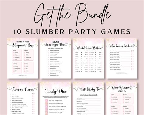 Selfie Scavenger Hunt Girls Birthday Party Games Slumber Etsy