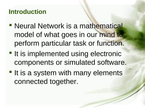 Neural networks introduction | PPT