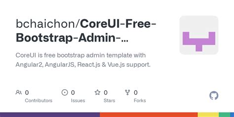 Github Bchaichon Coreui Free Bootstrap Admin Template Coreui Is Free Bootstrap Admin Template