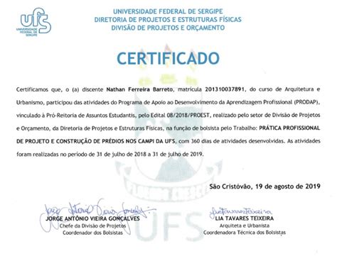 Certificado Dipro Estágio Pdf
