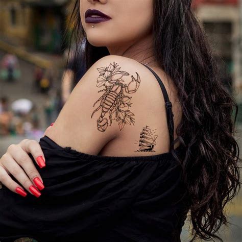 4 Half Arm Temporary Tattoos Sleeve Tattoos Waterproof Realistic Long