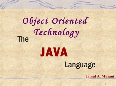 Core Java Part 1 Ppt Programming Languages Computing