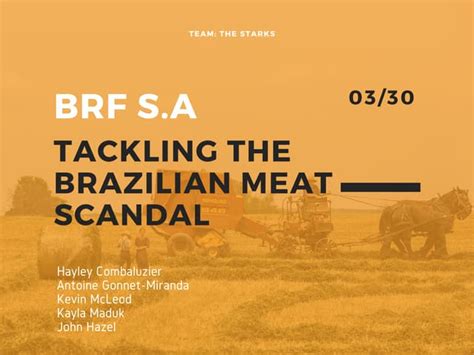 Brf The Brazilian Meat Scandal Pdf